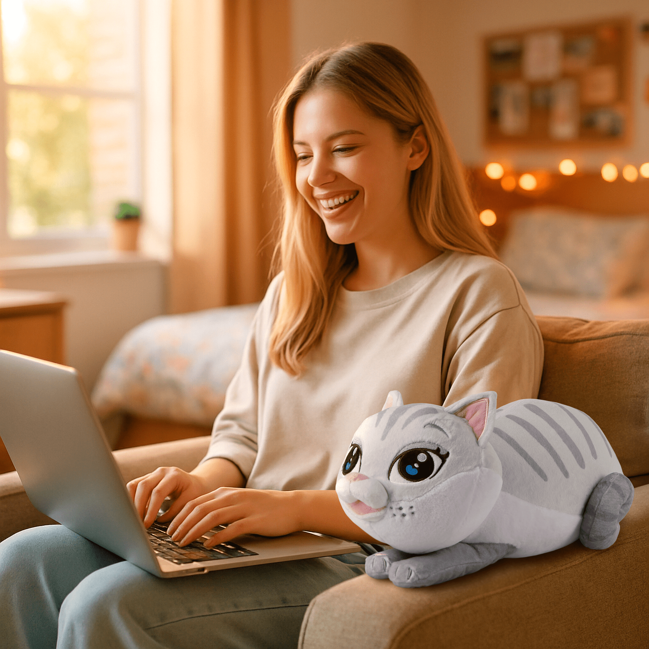 Purring Plush Cat | Stress Relief & Comfort By Purryfuls